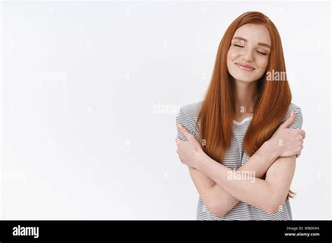 Dreamy Lovely Tender Redhead European Young Woman Girlfriend Dreaming