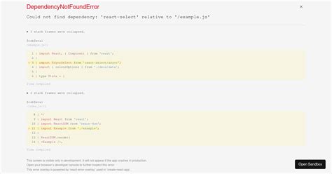 react codesandboxer example codesandbox