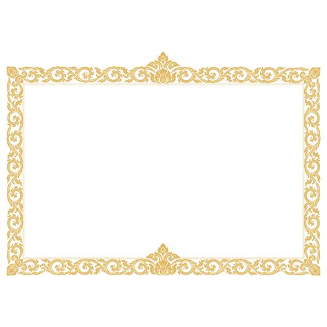 Gold Certificate Template Vector Certificate Certificate Border