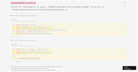 react app rewire less examples codesandbox