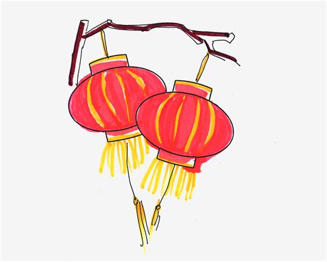3 6岁简笔画大全 小灯笼的画法（美丽的儿童画） 有点网 好手艺