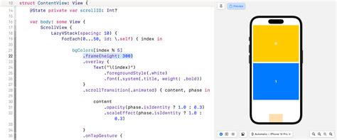 animating scroll view transition with swiftui how to