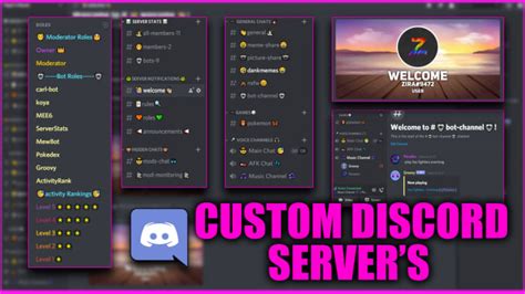 create a high quality discord server with bots custom roles and more