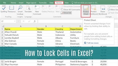 How To Lock Cells In Excel