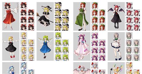 東方project 【差分追加しました！】東方紅魔郷立ち絵【無料】 星りんごのイラスト Pixiv