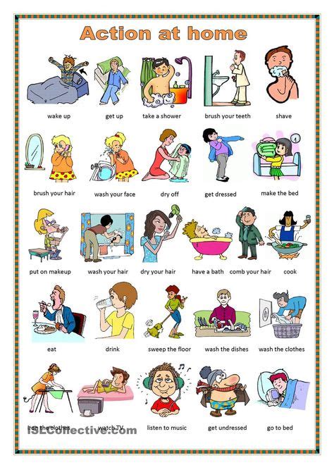 Daily Routines Action At Home English Language Ingilizce