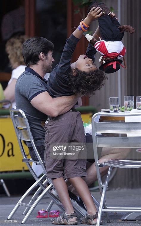 Hugh Jackman And Son Oscar Jackman Are Sighted Dining Out On The