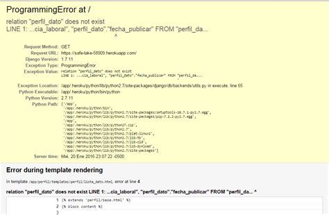 python programmingerror at relation xxx does not