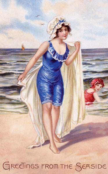 Vintage Bathing Beauty Postcard 05 ~ When Postcards Were The Social