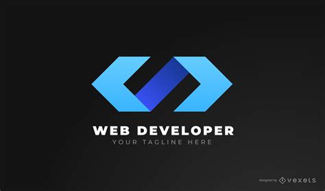 web developer logo design vector download