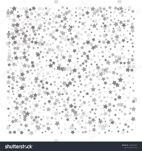 Silver Glitter Falling Stars Silver Sparkle Stock Vector Royalty Free