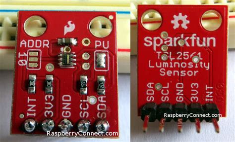 raspberry connect tsl2561 luminosity sensor and python detect ir and