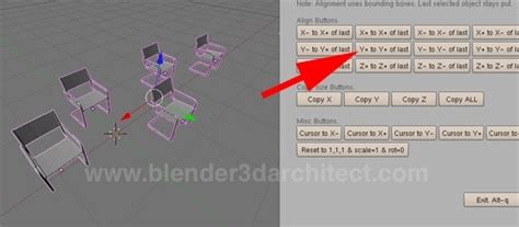 script to align objects for architectural modeling blender 3d architect