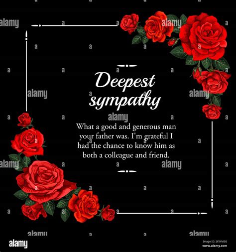 Funeral Vector Card With Red Rose Sketch Flowers Obituary Poster With
