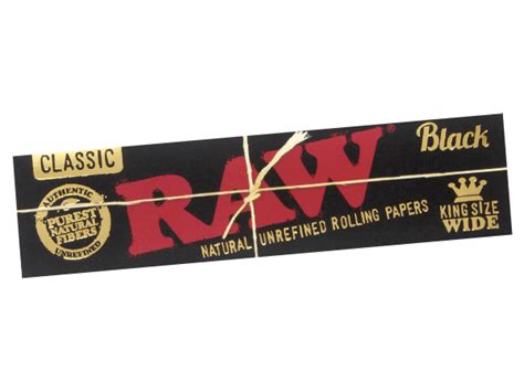 Raw Rolling Papers Black Classic Kingsize Wide American Rolling Club