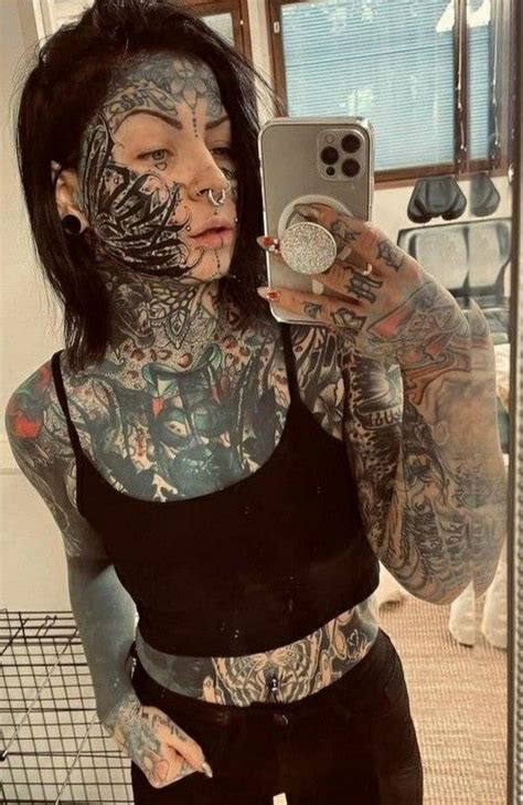 Tattooed Woman Selfie