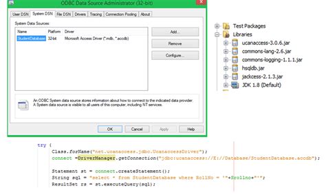 java ms access database and jar file stack overflow