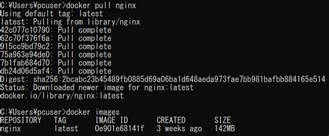 dockerでnginxを起動する docker hubのofficalバージョン