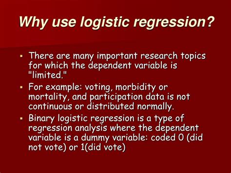 ppt an introduction to logistic regression powerpoint presentation