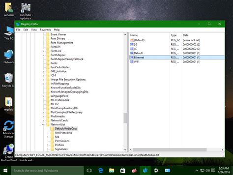 set ethernet connection as metered in windows 10