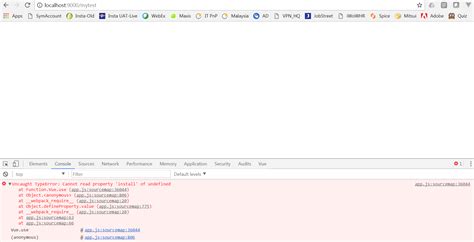 uncaught typeerror cannot read property install of undefined · issue