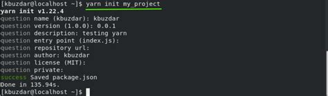 how to install and use yarn node js package manager on centos 8 vitux