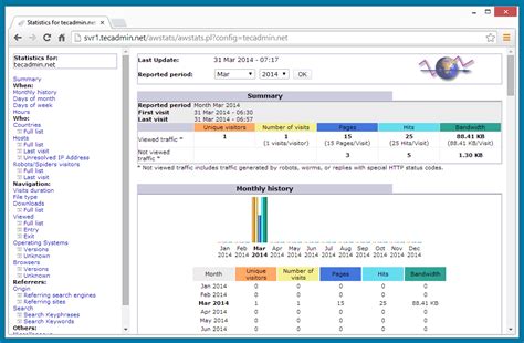 linux commands how to setup awstats apache log analyzer