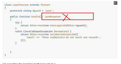 laravel return value must be of type symfony component foundation