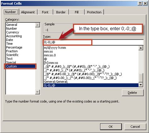 hide zeros in range in excel