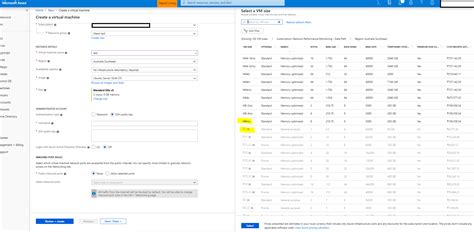 azure arm api to find available vm size sku for a given subscription
