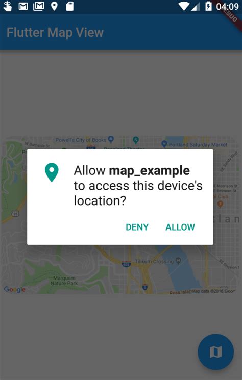 flutter map view with geolocation essence extracted
