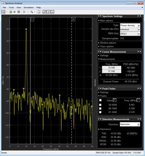 display frequency spectrum simulink