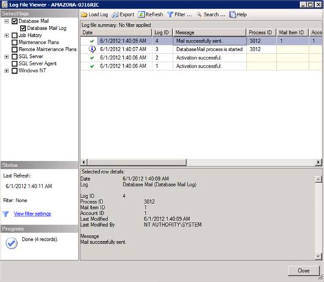 using microsoft sql server 2008 r2 with amazon ses aws messaging