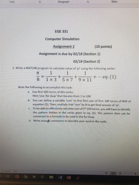 question font paragraph styles ege 331 computer