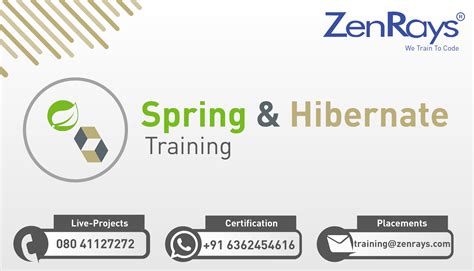 zenrays offers the best spring and hibernate training in bangalore