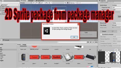 no sprite editor window registered please download 2d sprite package
