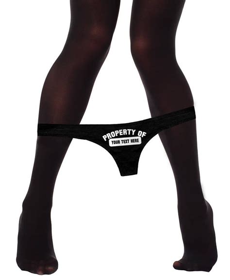 Custom Personalized Property Of Panties Sexy Funny Submissive Collared