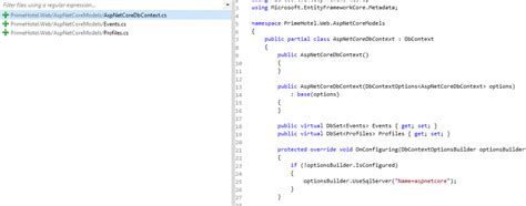 adding an entity framework core 5 to an existing database