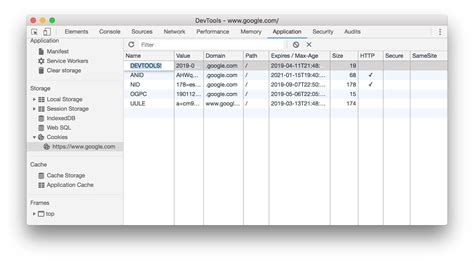 view edit and delete cookies with chrome devtools