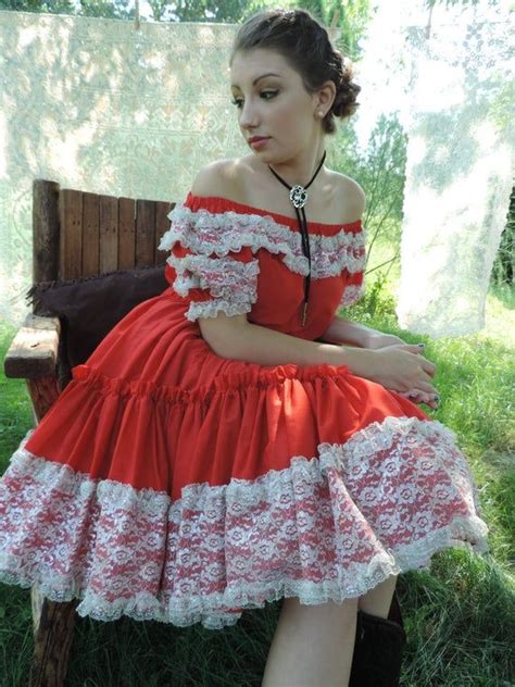 Free Shipping Vintage Western Square Dance Skirt And Blouse Etsy