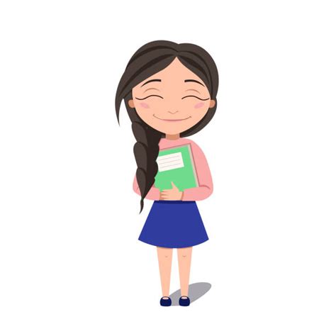 Brown Hair Brown Eyes Girl Illustrations Royalty Free Vector Graphics