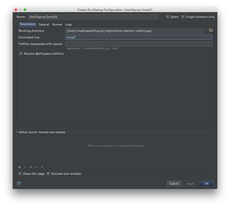 in container java development intellij