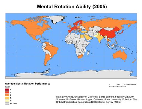 Geovisualization Of Global Sex Differences In Mental Rotation Ability