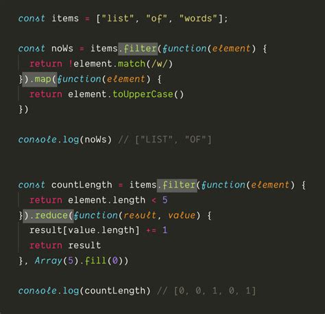 map filter reduce js