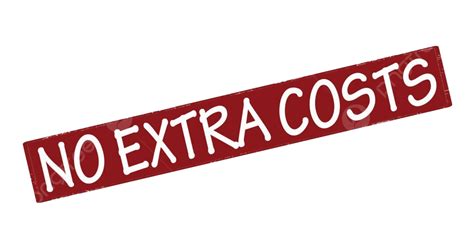 No Extra Costs Rubber Sign Rectangular Vector Rubber Sign