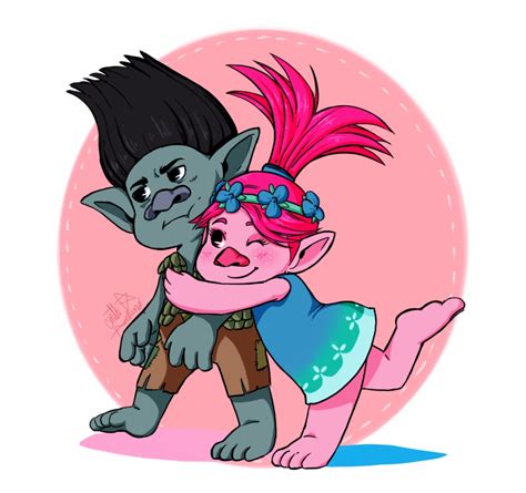 Troll Love By Trolls Branch And Poppy Love Clip Art Library