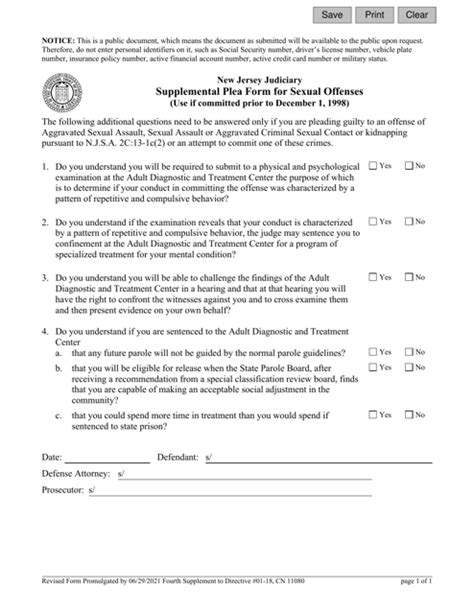 Form 11080 Download Fillable Pdf Or Fill Online Supplemental Plea Form