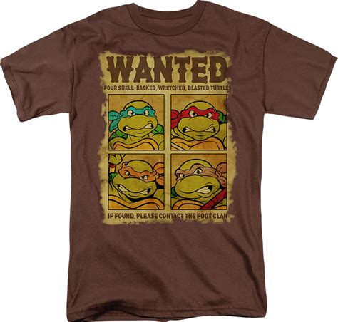 Wanted Poster Teenage Mutant Ninja Turtles T Shirt