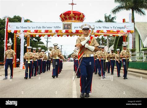 The U S Marine Corps Forces Pacific Band Performs During His Majesty