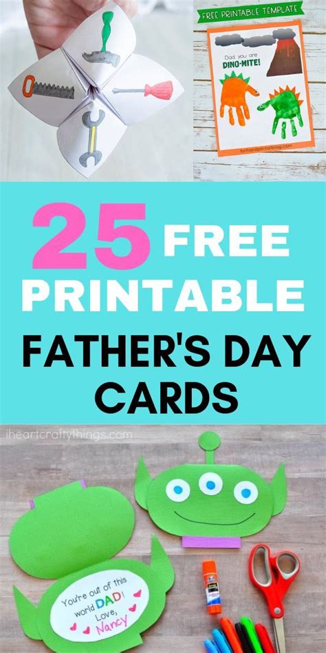 25 Adorable Free Printable Fathers Day Crafts And Cards Diy Fathers